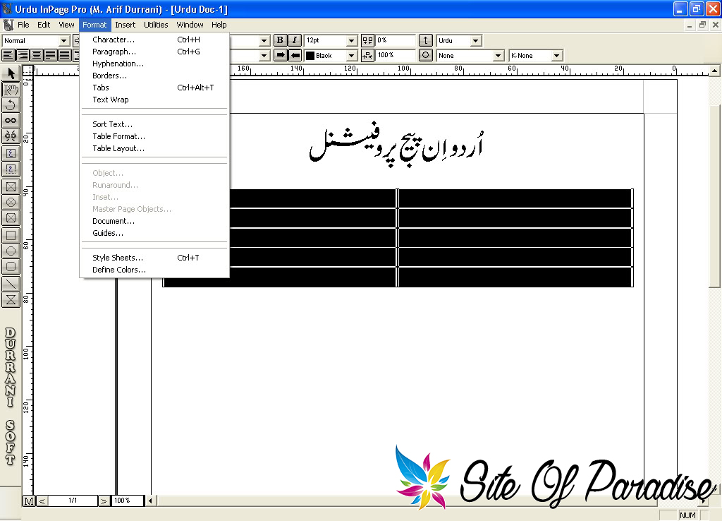 Urdu inpage pro 2011 with qps - nimfafootball
