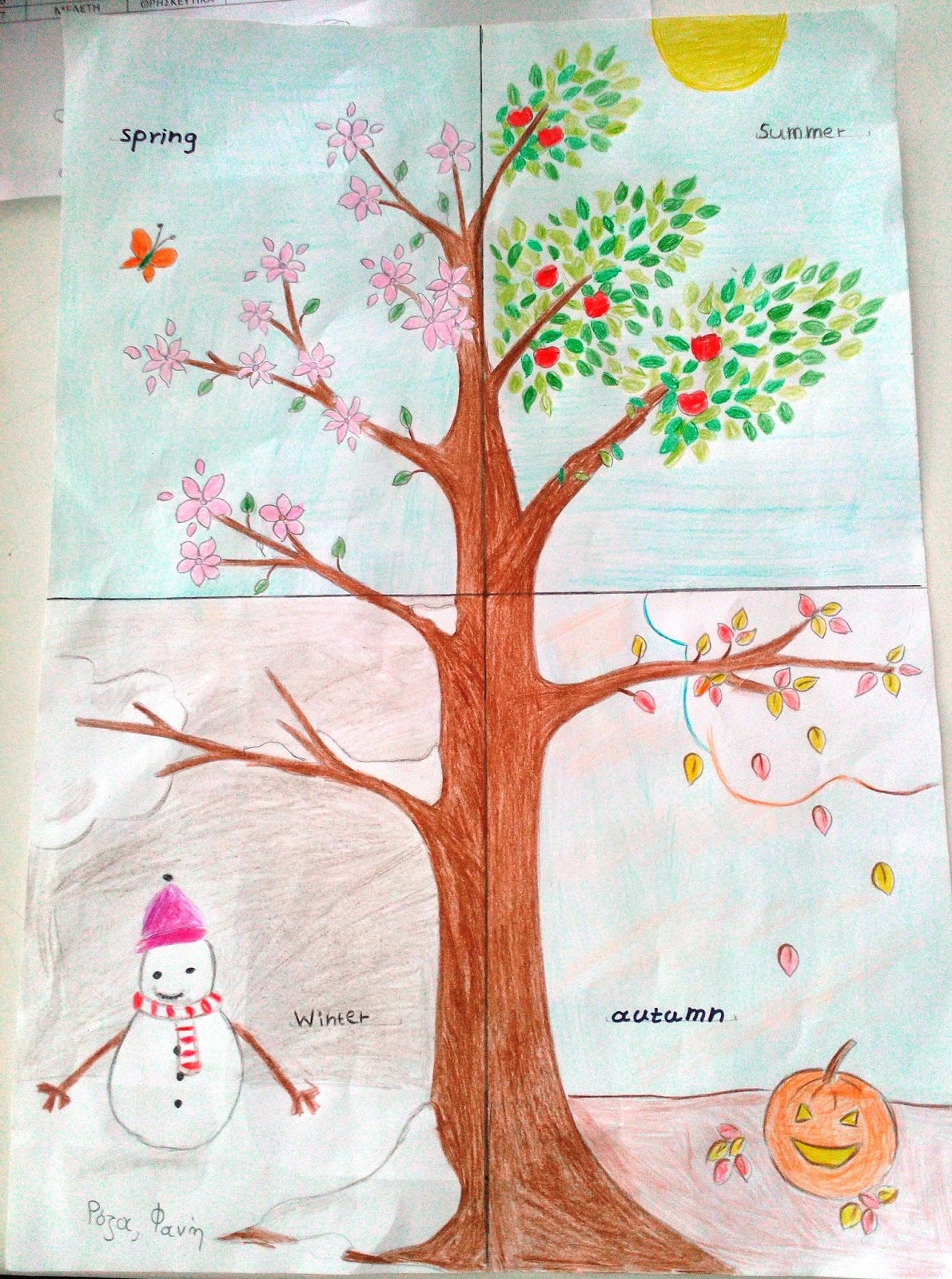 English Rocket: 3rd grade project: The 4 seasons