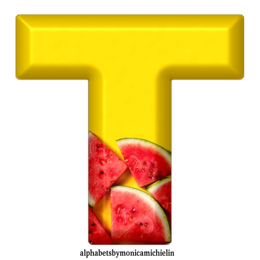 M. Michielin Alphabets: WATERMELON FRUIT YELLOW ALPHABET, ALFABETO ...