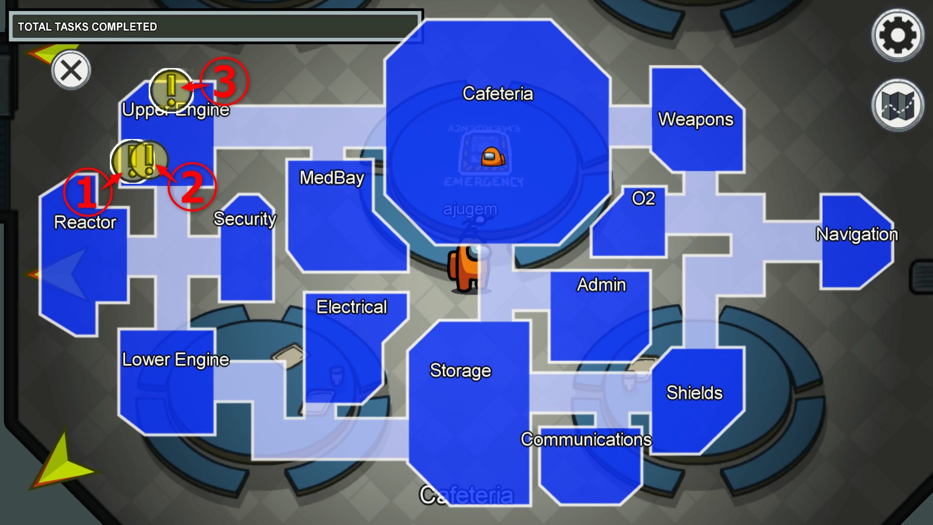 【Among us】マップ別タスクのクリア方法 図解付きで分かりやすく紹介 PC・スマホ・スイッチ対応【THE SKELD編】-ゲームカフェ ...