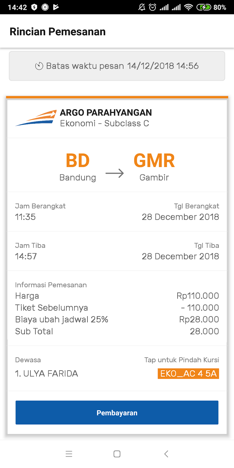 Cara Merubah Jadwal Tiket Kereta Api secara Online | uul's Zone Cara Merubah Jadwal Tiket Kereta Api secara Online | uul's Zone