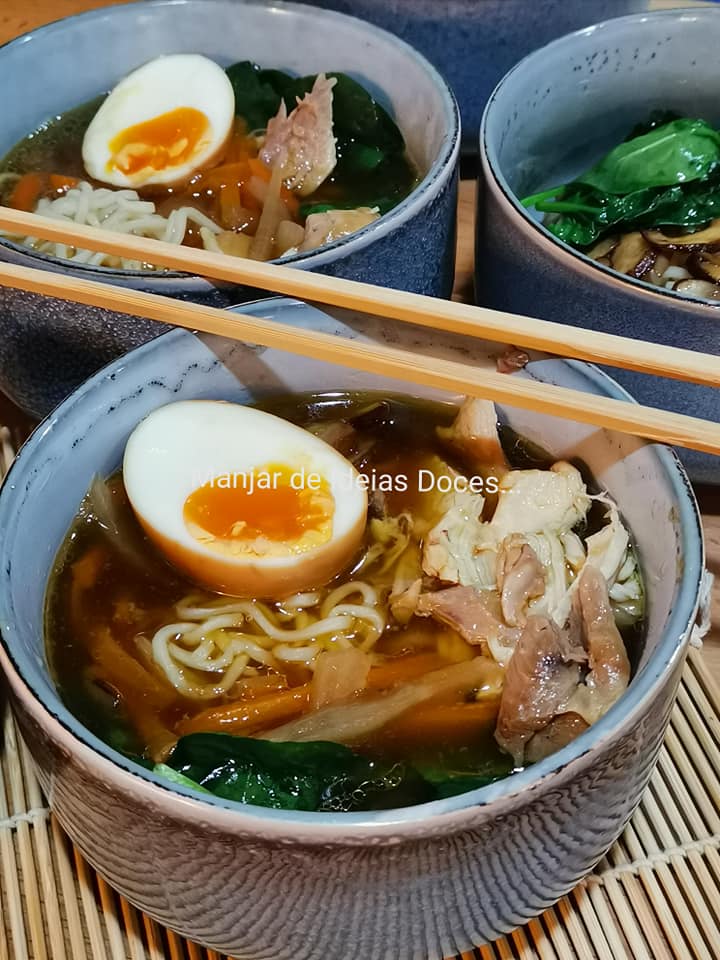 Manjar de ideias doces... e não só!: Ramen de frango com cogumelos ...