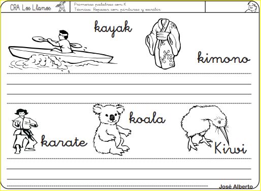 Jugando y aprendiendo juntos: Aprendo a leer y a escribir. La K