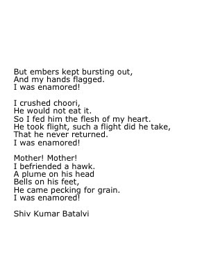 Sufi quotes and sad poetry: I was enamored - Shiv Kumar Batalvi