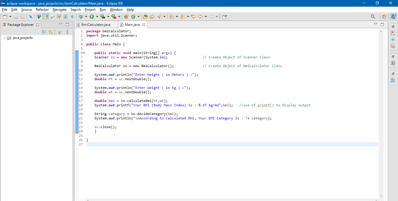 Post 5 Build BMI Calculator Using Java