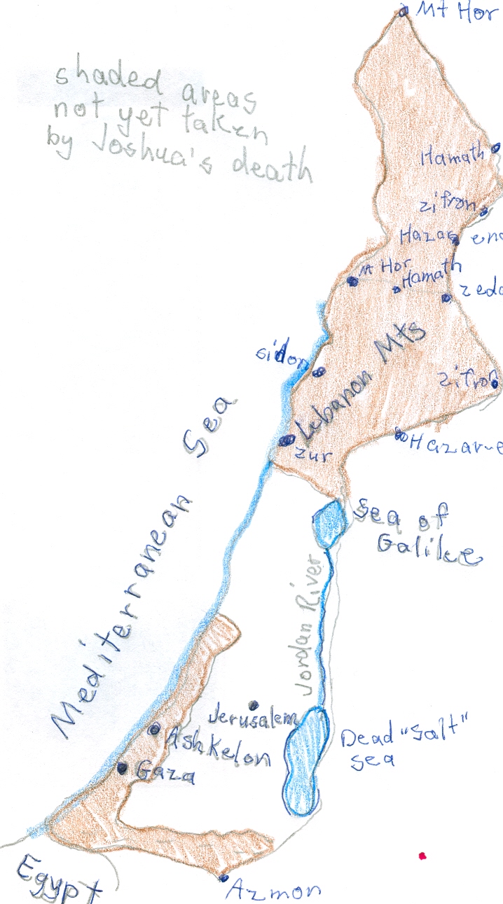 Israel Facts by an Israeli: Original Borders of Israel 1271 BCE