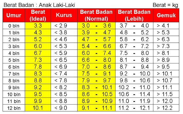 Catatan Kecil Emak: berat badan bayi