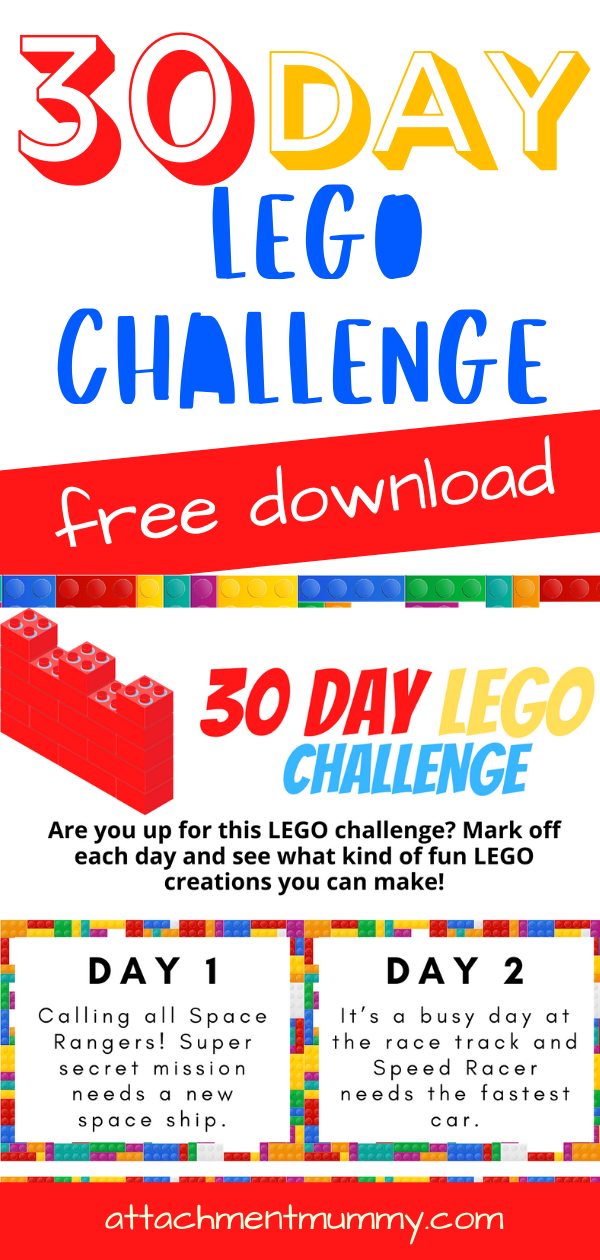 30 Day LEGO Building Challenge {with FREE printable cards}