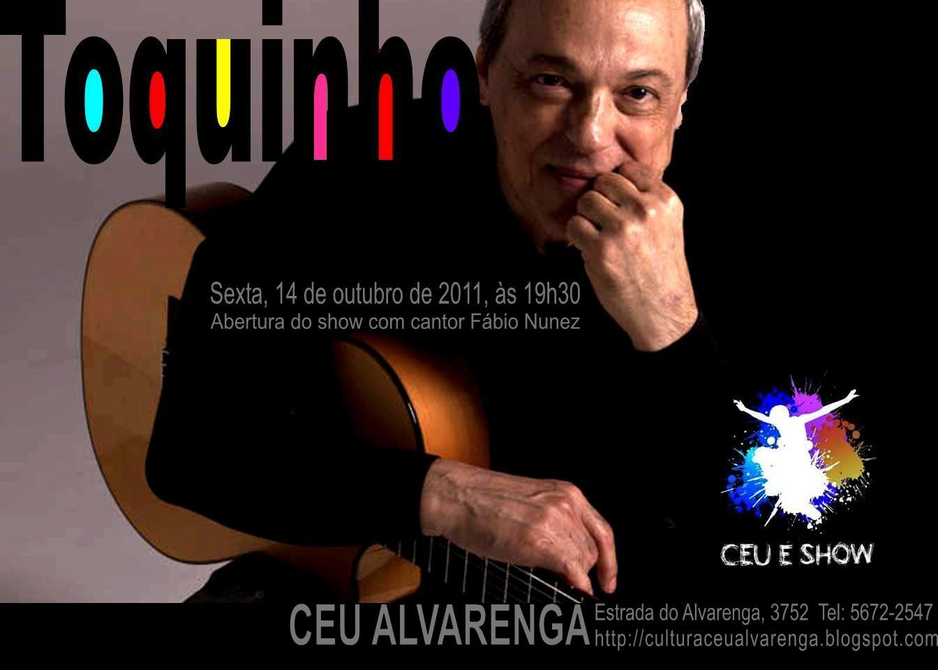 Cultura: Toquinho, 14/10 às 19h30