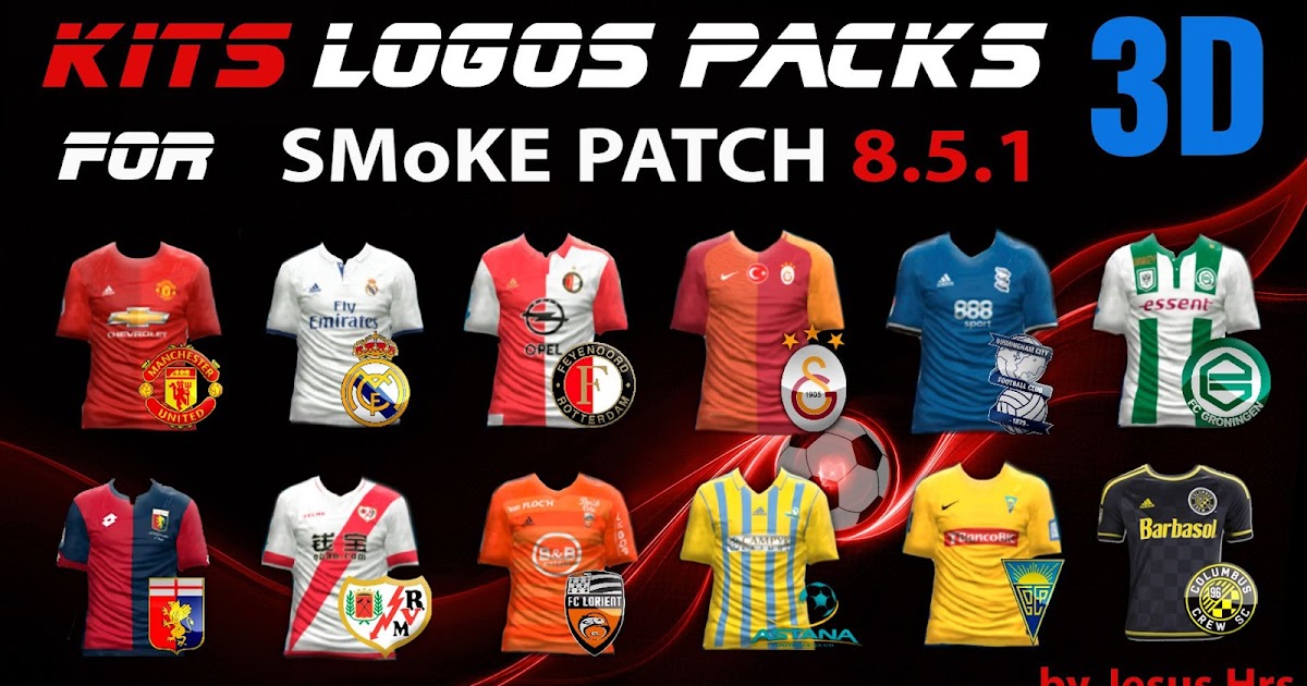 pes-modif: PES 2016 Kits Logos Packs 2D & 3D for SMoKE Patch 8.5.1 by ...