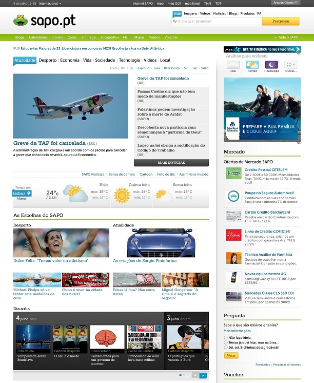 Aberto até de Madrugada: Nova Página do Sapo é Lançada Oficialmente