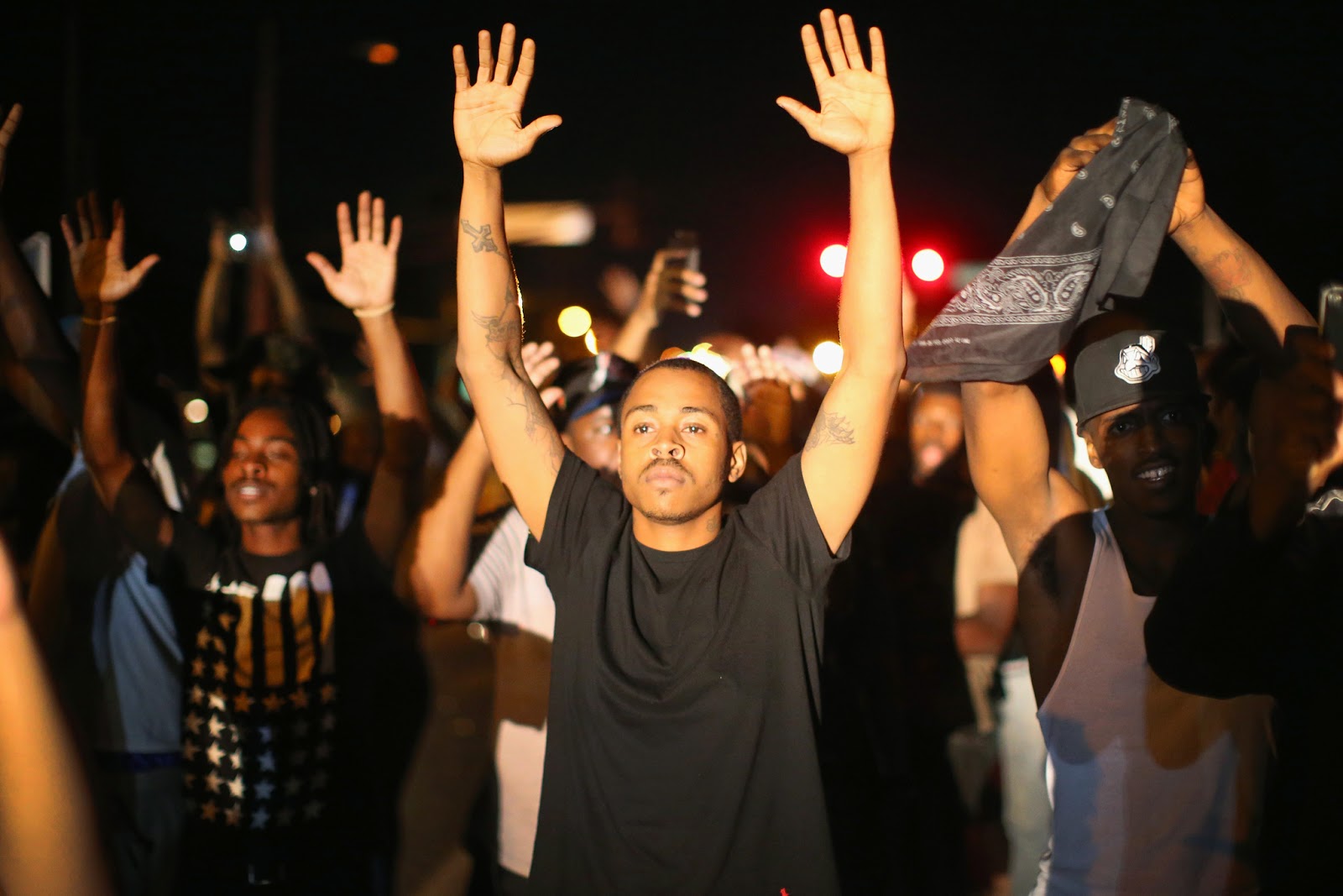 "HANDS UP - DON'T SHOOT" Young Protestors Surrender and Fight ...