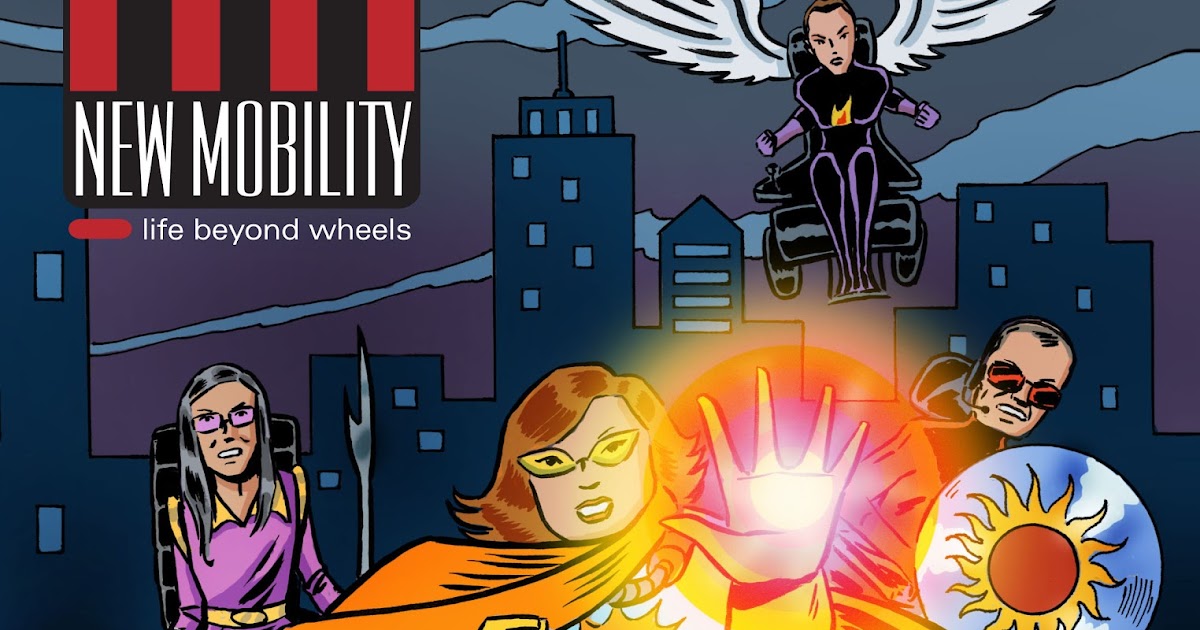 CUSTOM COMICS by Mark Weber: Cover for New Mobility Magazine