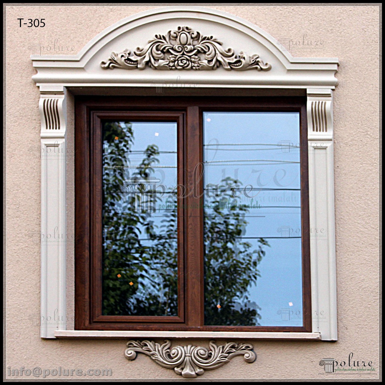 Poliüretan dekoratif pencere kenarları Poliüretan dış cephe pencere ...