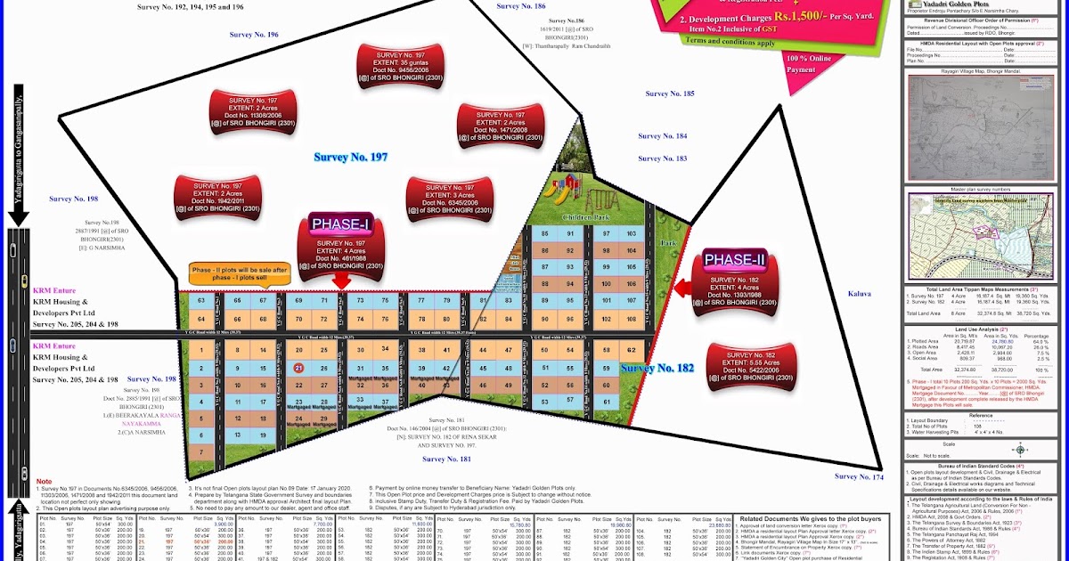yadadri golden: Open plot residential layout plan