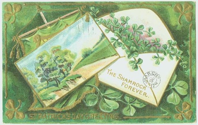 Antiques And Teacups: Irish Shamrock Tea Tray For St. Patrick's Day