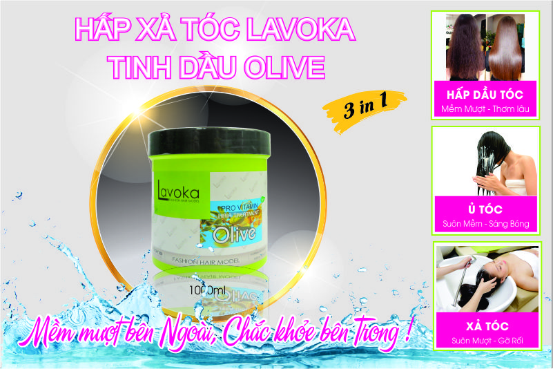 Hấp dầu tóc Lavoka Olive 3 trong 1