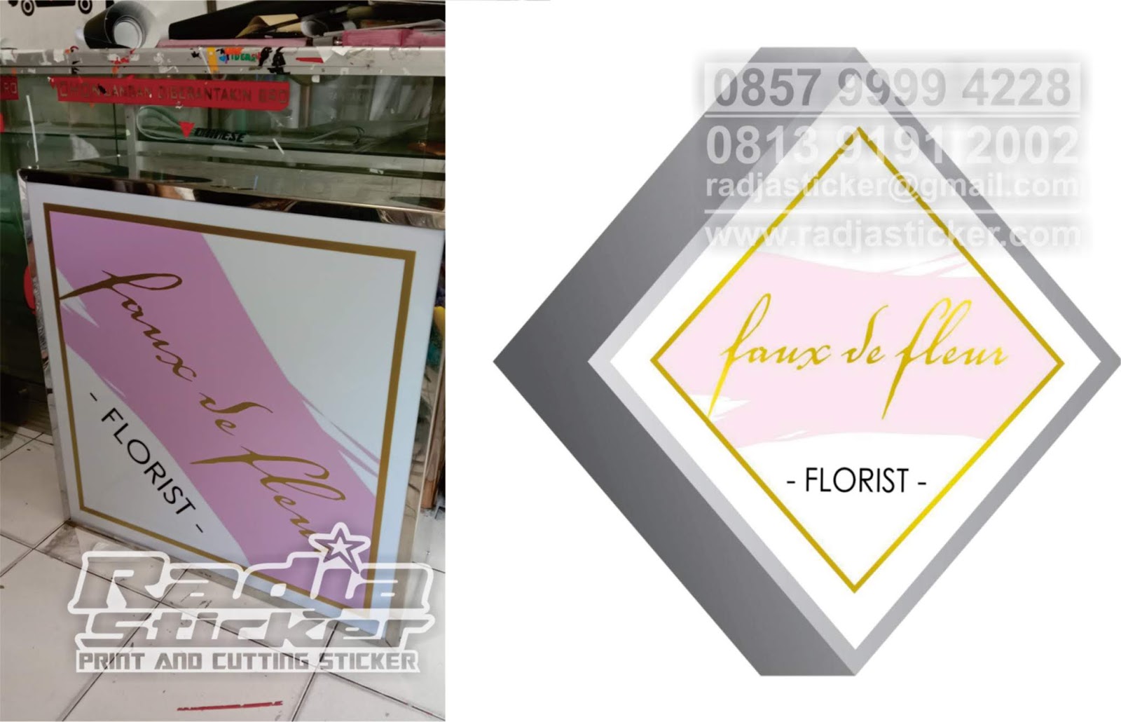 Stiker Neon Box | Cutting Stiker Neon Box Florist | Stiker Print Neon ...