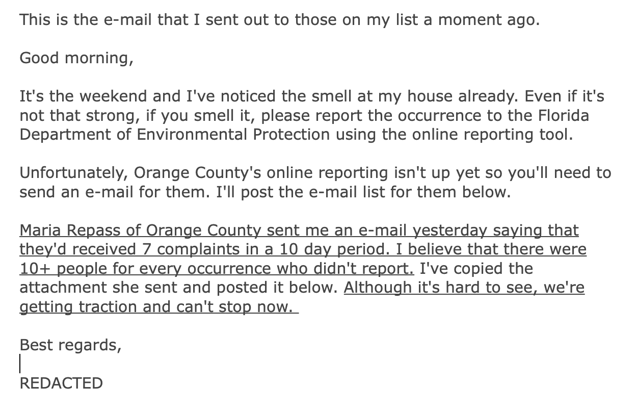 April 25, 2020 Odor Report