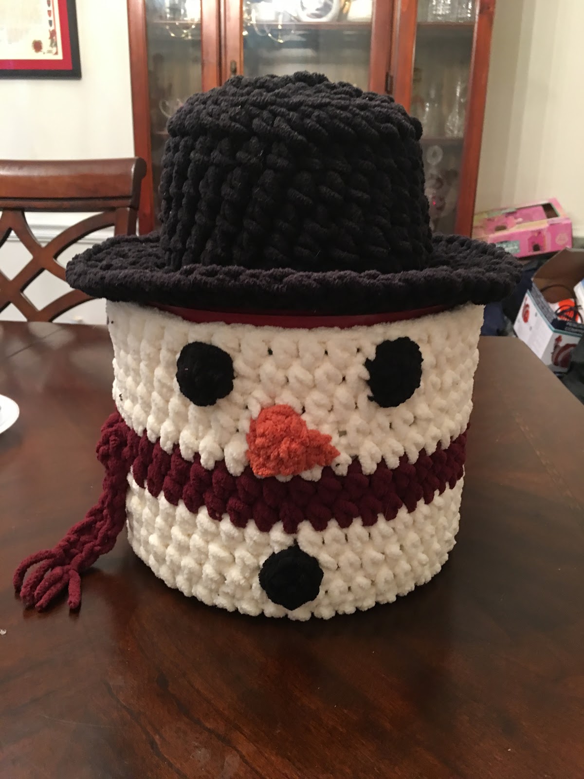 The Perfect Stitch...: Snowman Popcorn Tin Cover