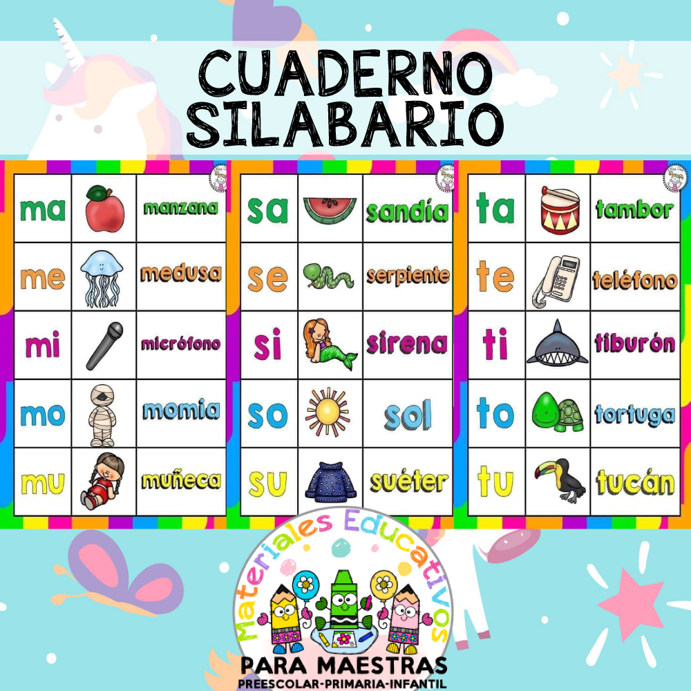 Cuaderno Silabario | Materiales Educativos para Maestras