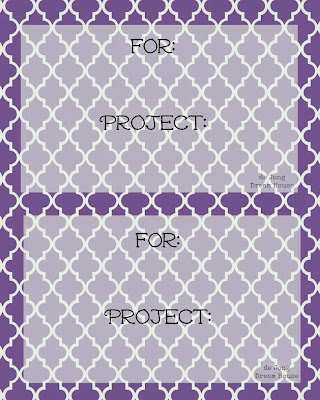 de Jong Dream House: Printable | Project Box Labels