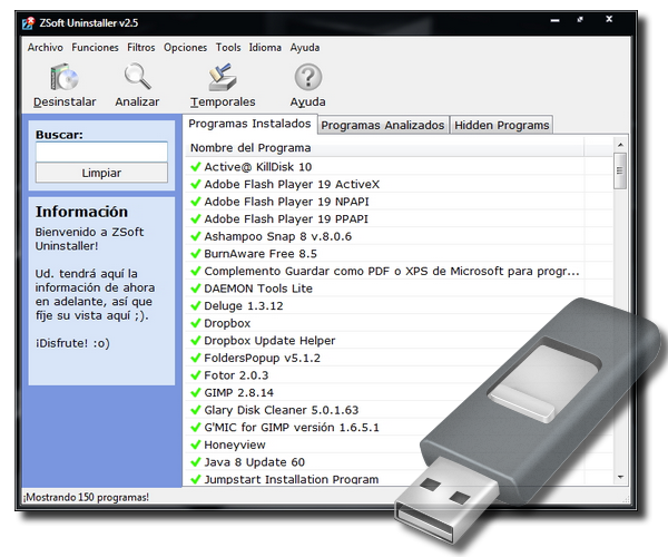 ZSoft Uninstaller v2.5 Portable [Multilenguaje, español][Desinstalación ...