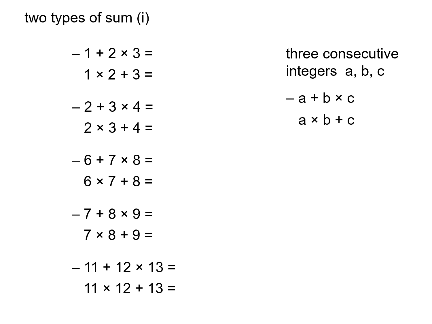 MEDIAN Don Steward mathematics teaching: two types of sum