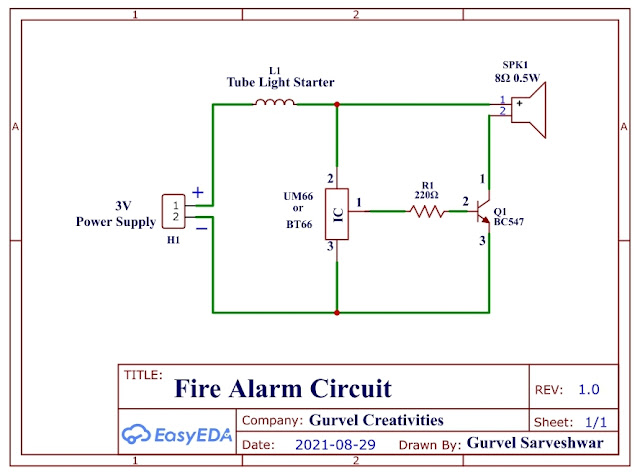 Fire Alarm Circuit - Guruvel Creativities