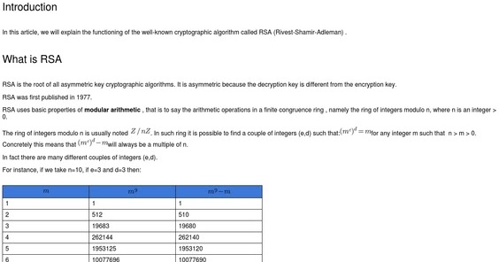 Documents#890: How RSA Works