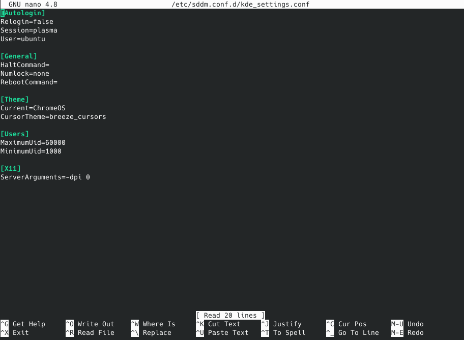 Lokasi penyimpanan config auto login sddm berada (plasma desktop) Linux