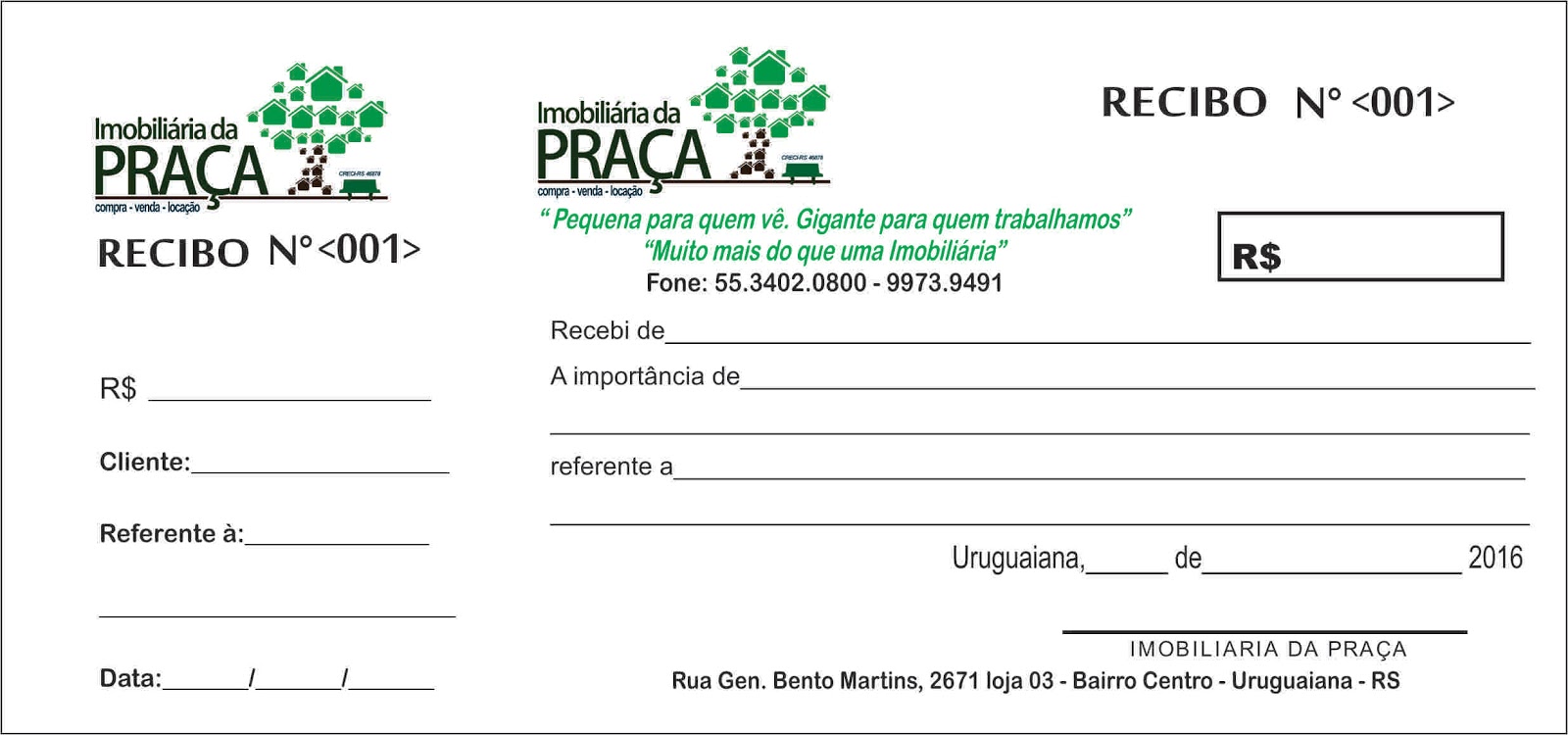 Gráfica Porto Alegre: Modelos de Artes de Blocos de Recibos