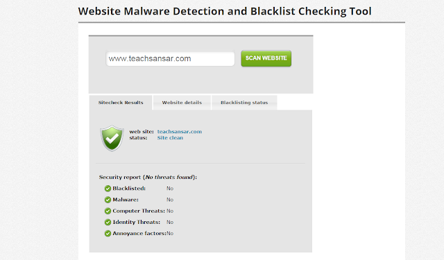 Website Malware Detection and Blacklist Checking Tools