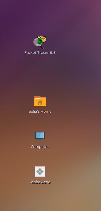 cara membuka cisco packet tracer lewat icon desktop