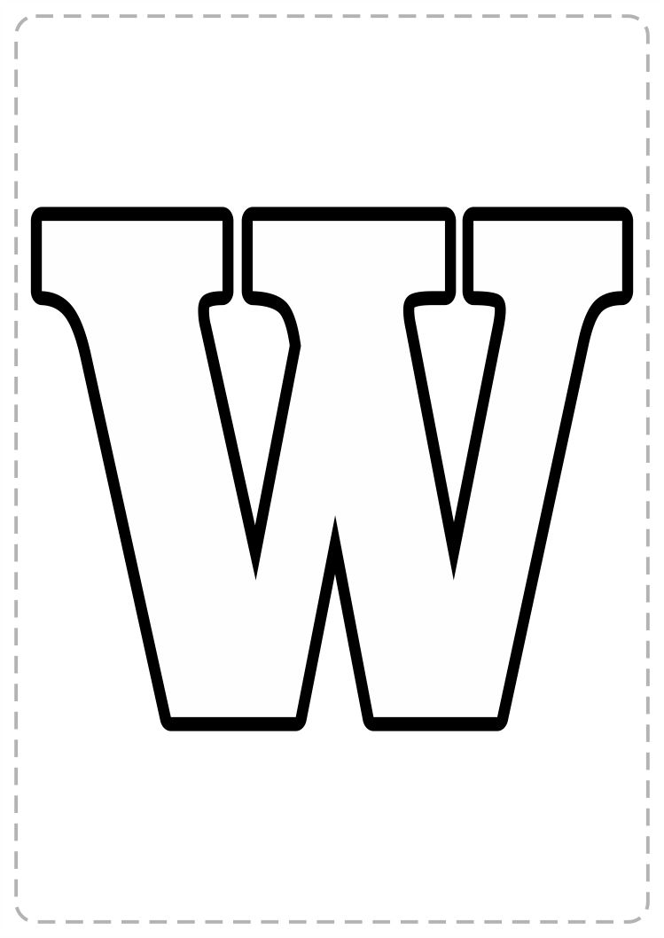 letras W para imprimir ~ Educadores Web