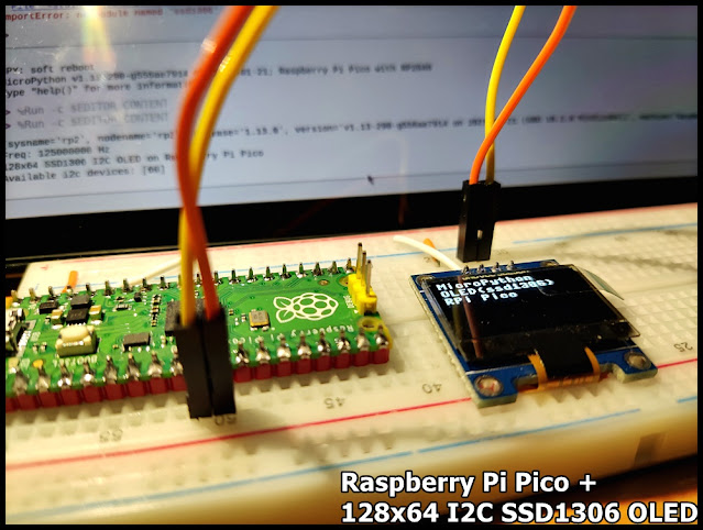 Hello Raspberry Pi: Raspberry Pi Pico + 128x64 I2C SSD1306 OLED ...
