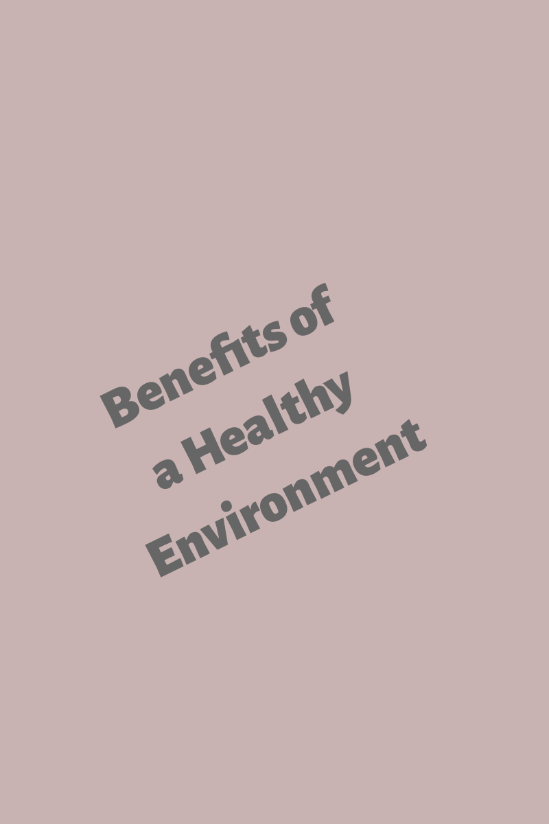 BENEFITS OF A HEALTHY ENVIRONMENT