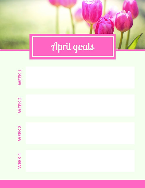 April goals checklist - free printable |Keeping it Real