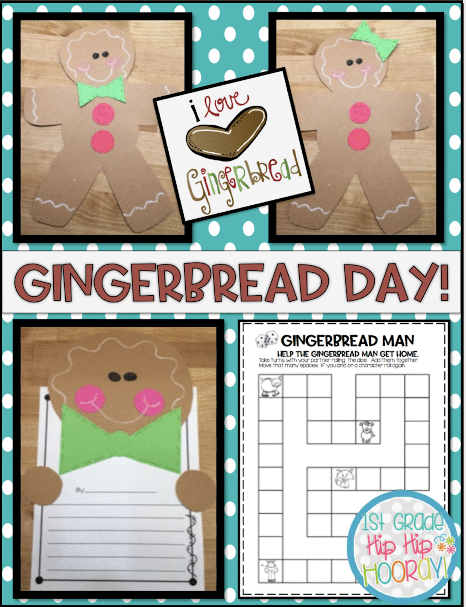 1st Grade Hip Hip Hooray!: Interactive Google Slides and Paper Pencil ...