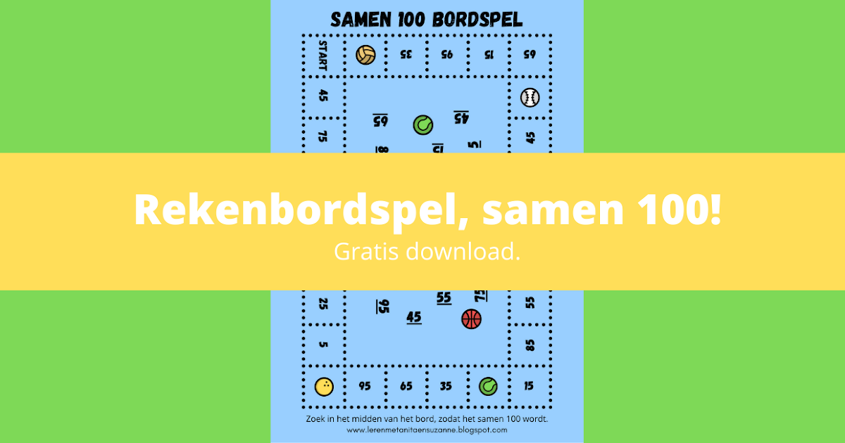Rekenbordspel, samen 100!