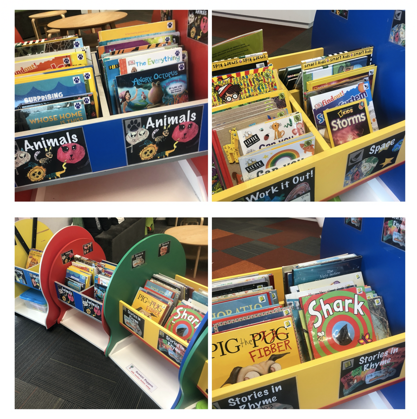 Rawhiti Library Voice: Library signage...Front Facing Non-Fiction...