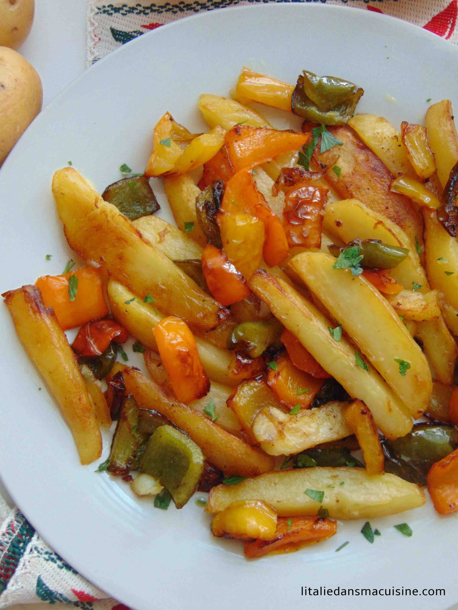 Pipi e patati ou poivrons et pommes de terre comme en Calabre