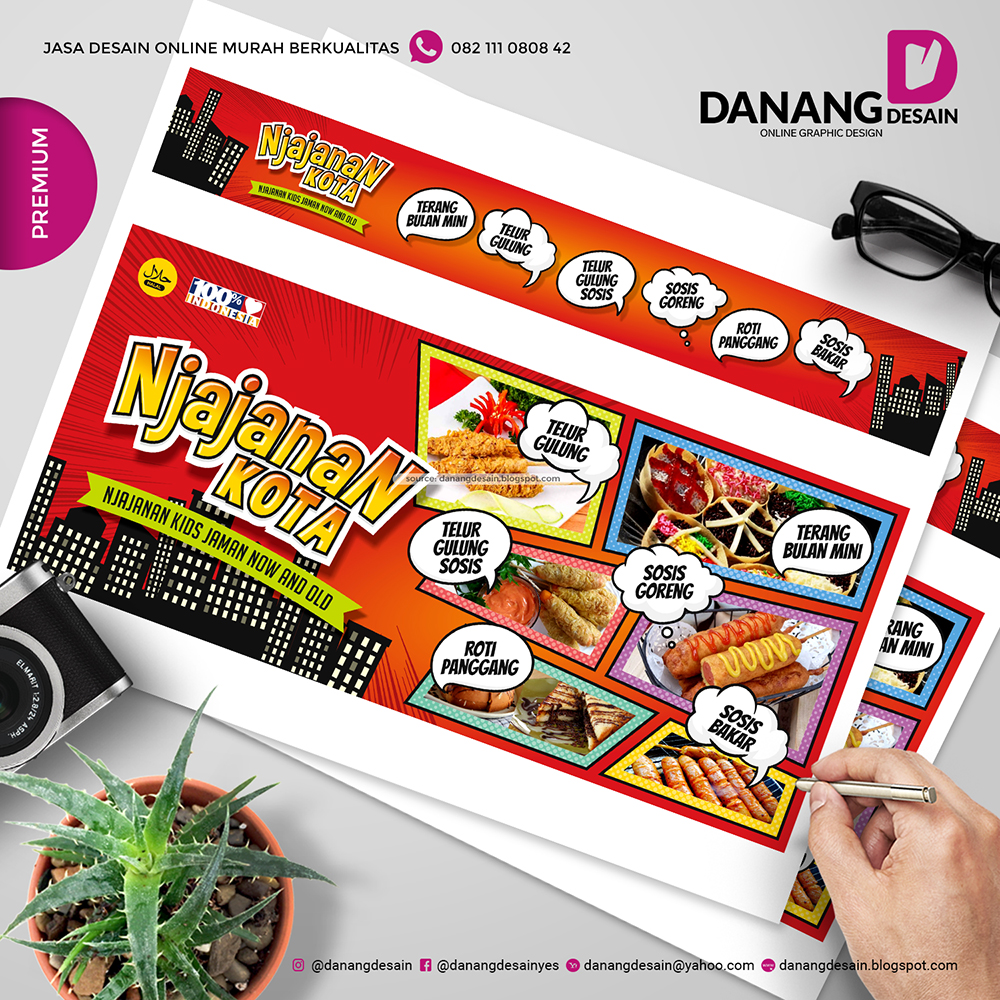 Contoh Desain Spanduk Banner Telur Gulung & Sosis Bakar - Contoh Desain ...
