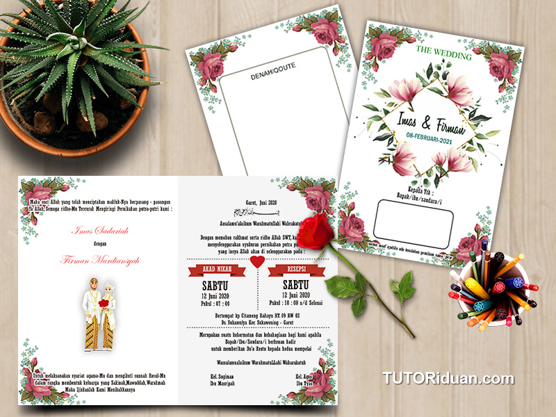 Free 2 Mockup Undangan dan 30 Desain Undangan Pernikahan (Free PSD ...