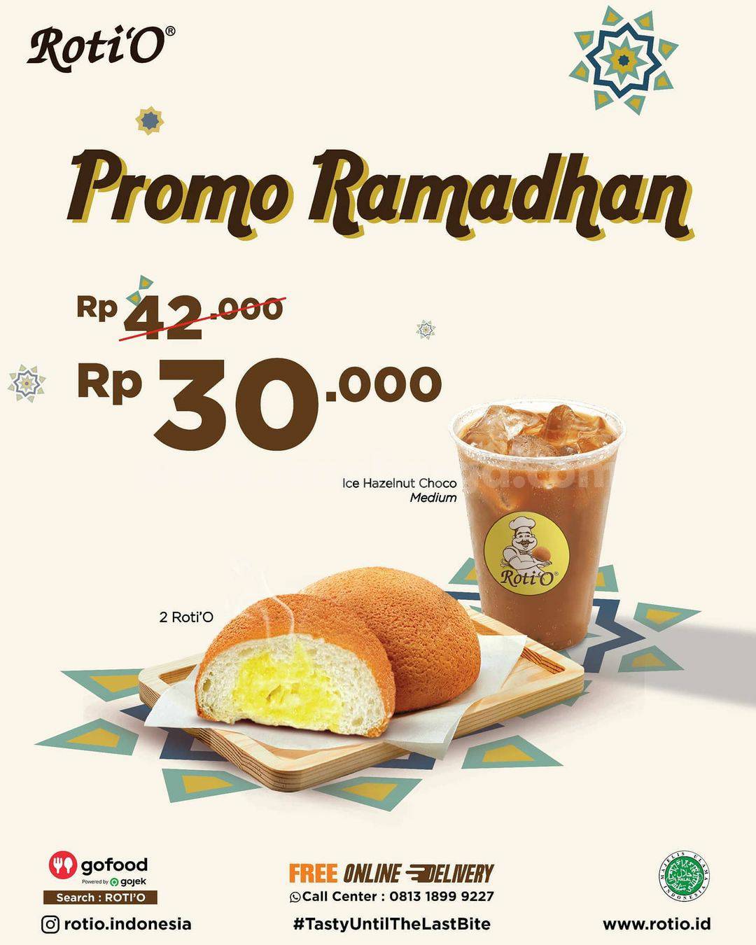 ROTI'O Promo RAMADHAN - Beli 2 Roti'O + Ice Hazelnut Chocolate cuma Rp ...