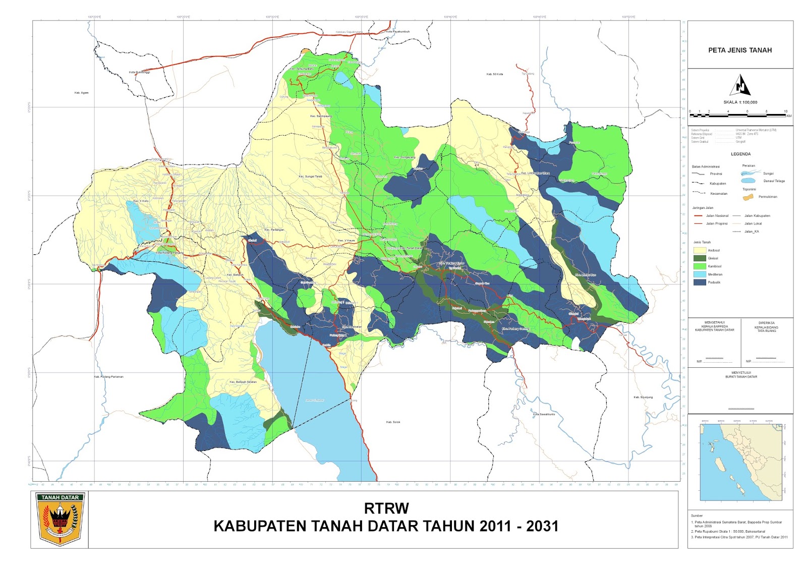 GUBUK DERITA: Peta Jenis Tanah Kabupaten Tanah Datar