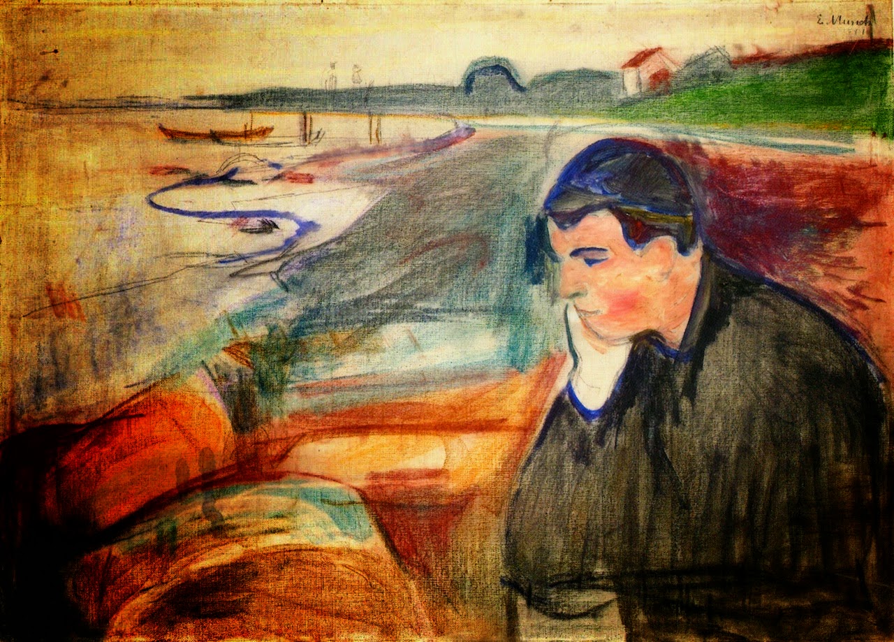 Edvard Munch | Girl looking out the window, 1893 | Masterpiece | Tutt'Art@