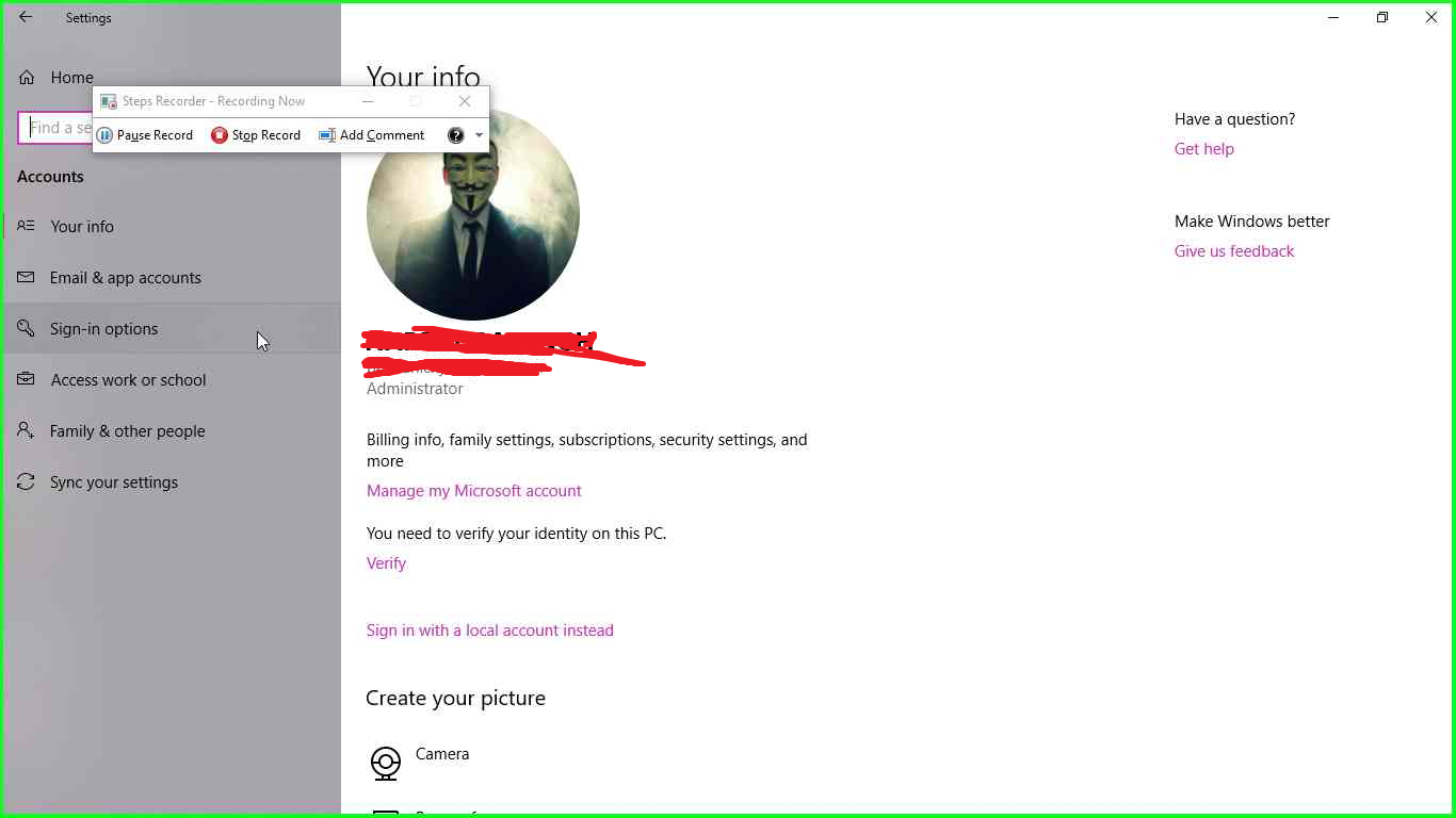 How to Set Picture Password in Windows 10