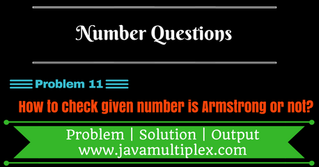 How to check whether given number is Armstrong or not in Java?