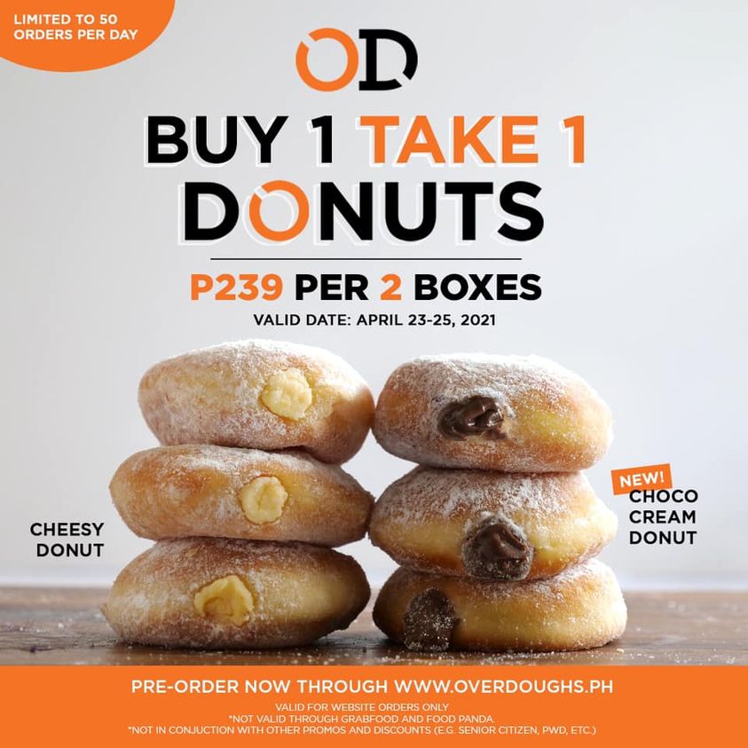 Manila Shopper: Overdoughs Buy1 Take1 Donuts & Mini OD Cookies Promos